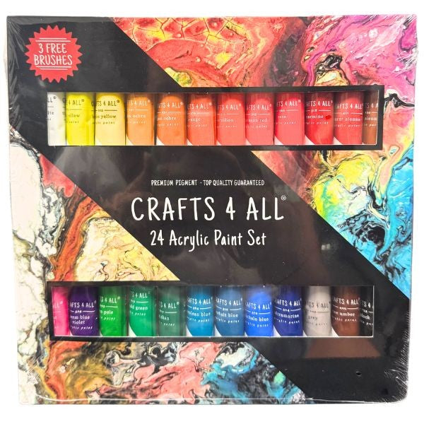 Crafts 4 All 24 Acrylic Paint Set – Treasurebox Toys